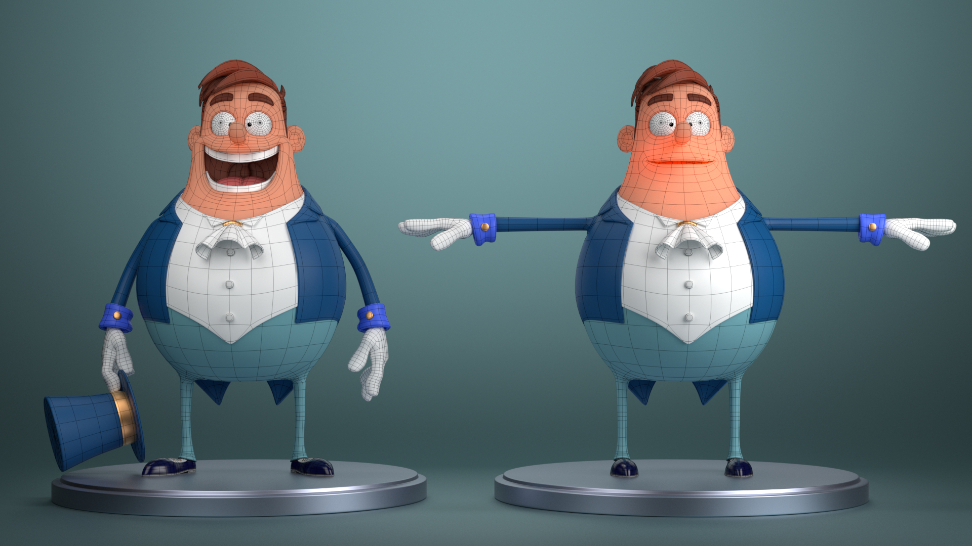 3D model Cartoon Showman Character - TurboSquid 2082259