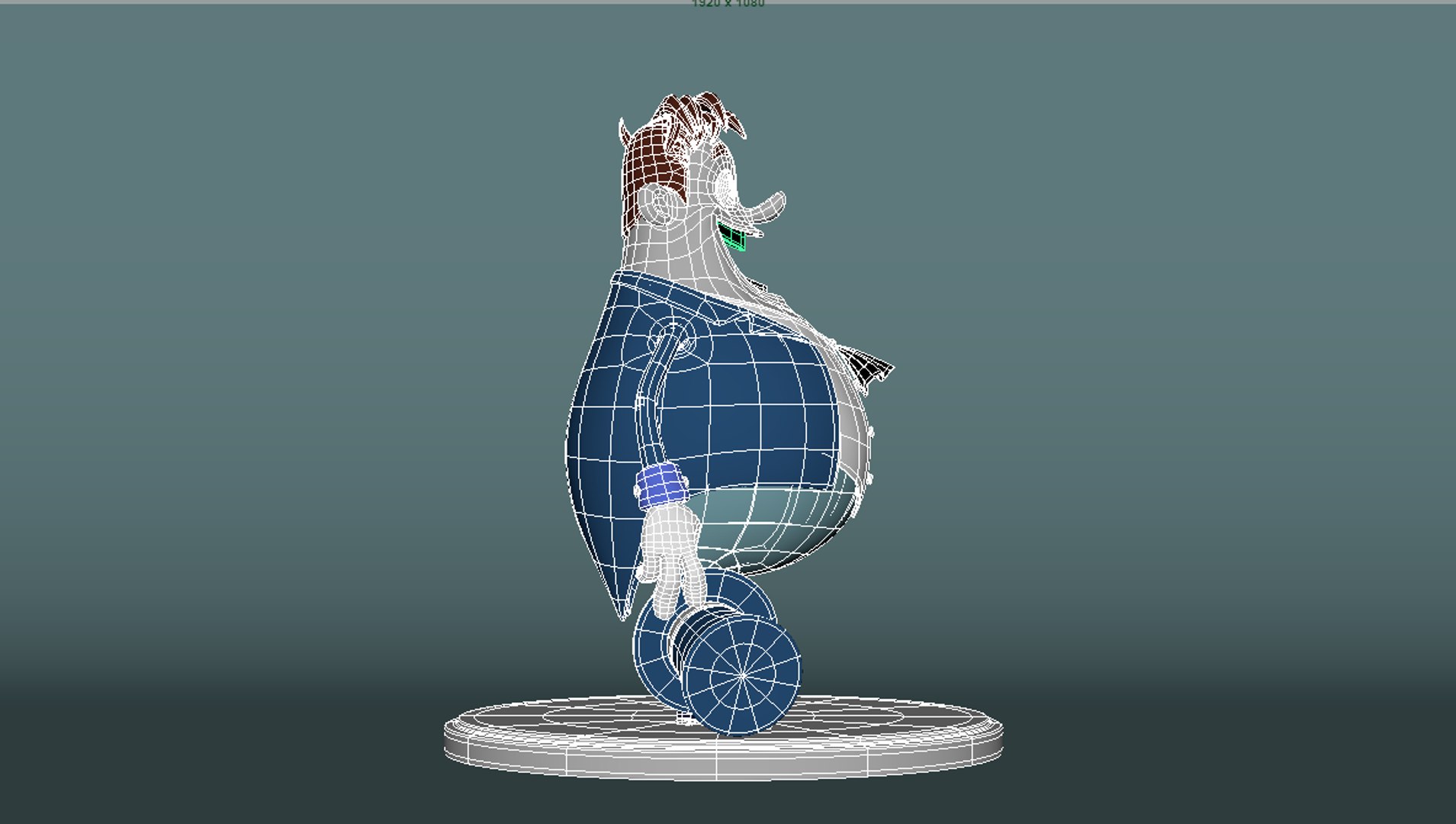 3D Model Cartoon Showman Character - TurboSquid 2082259