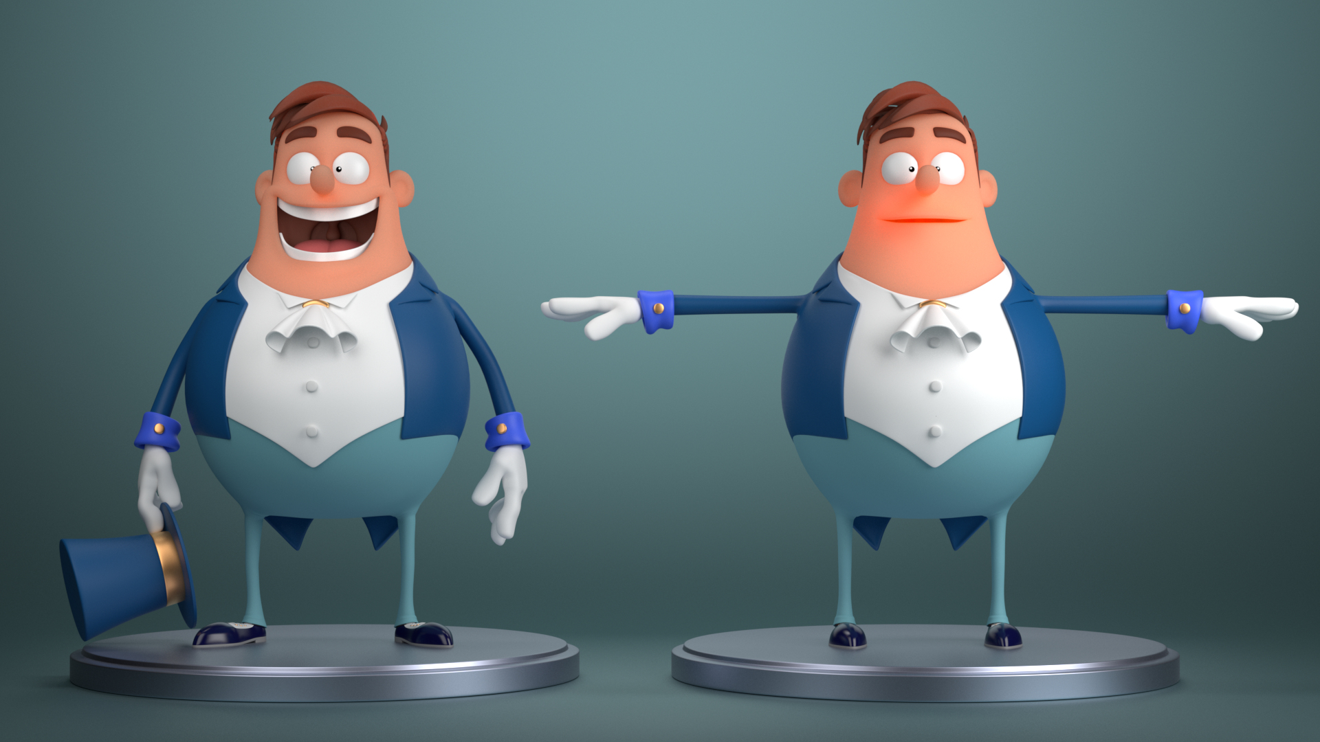 3D model Cartoon Showman Character - TurboSquid 2082259