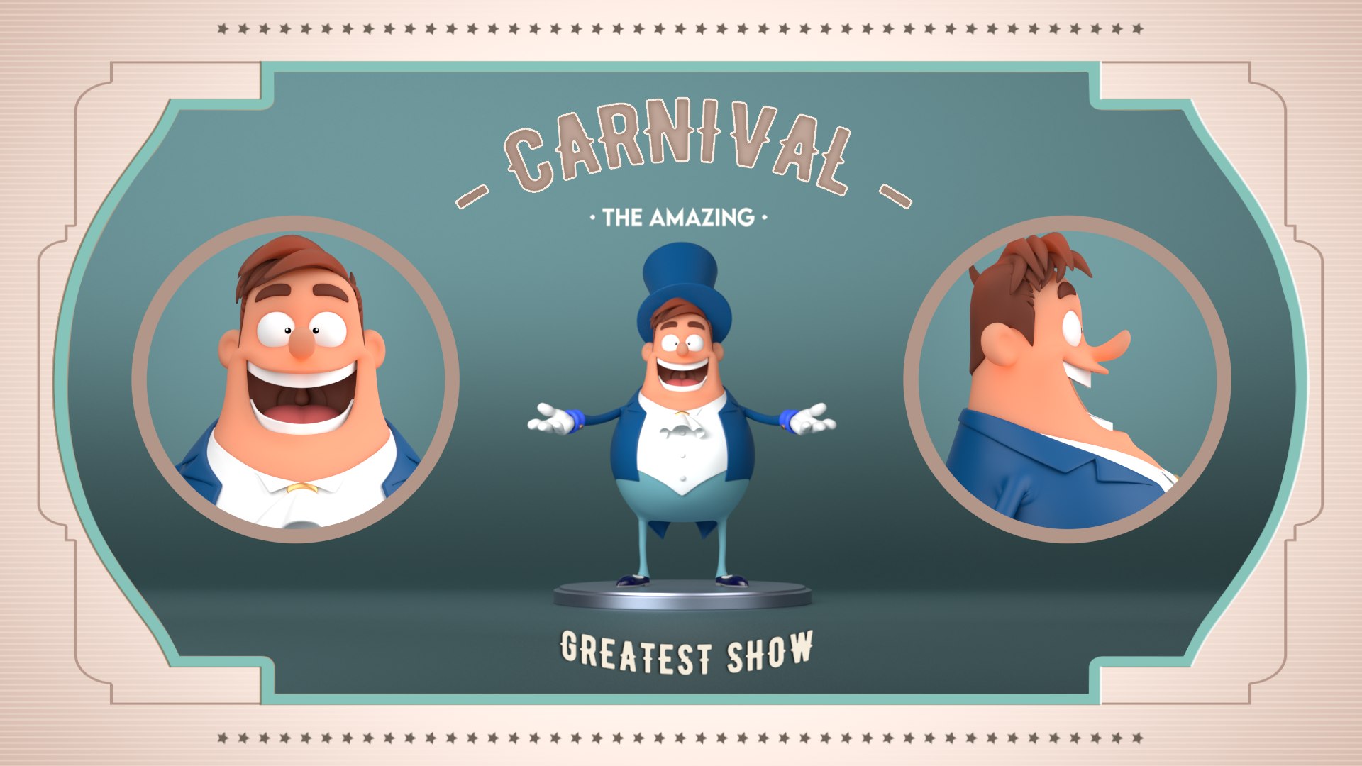 3D Model Cartoon Showman Character - TurboSquid 2082259