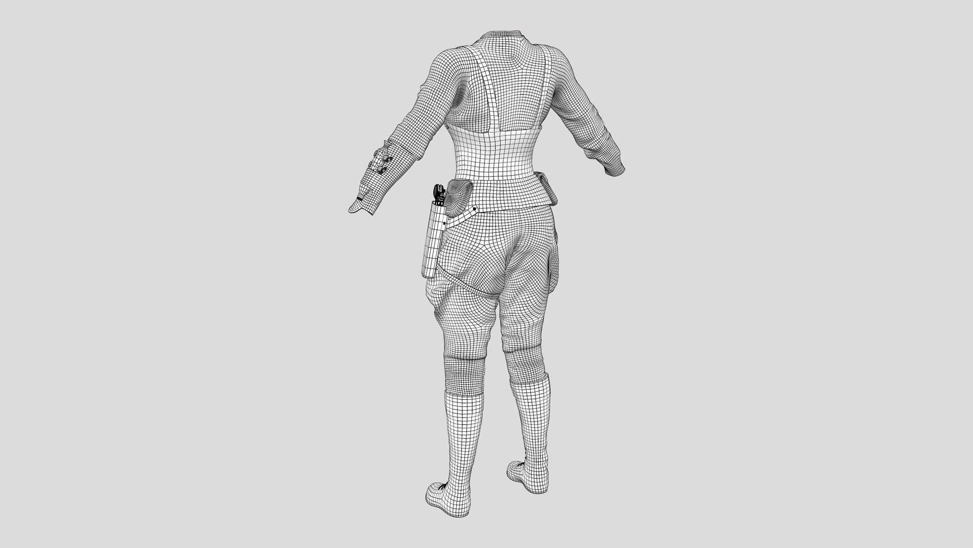 Officer Western Expeditor Archaeologist Explorer Pants Full Outfit 3D ...