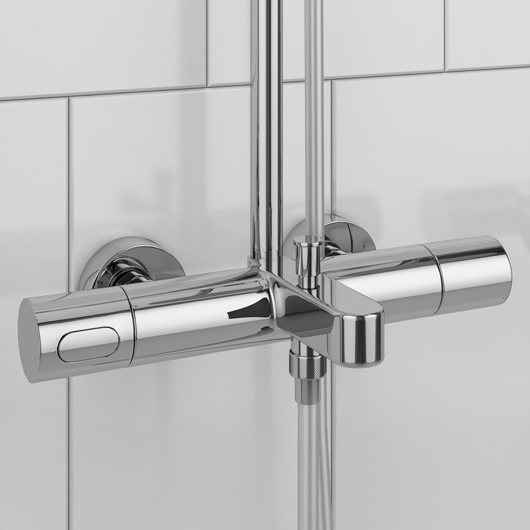 3D Shower Systems Grohe Rainshower - TurboSquid 1405080