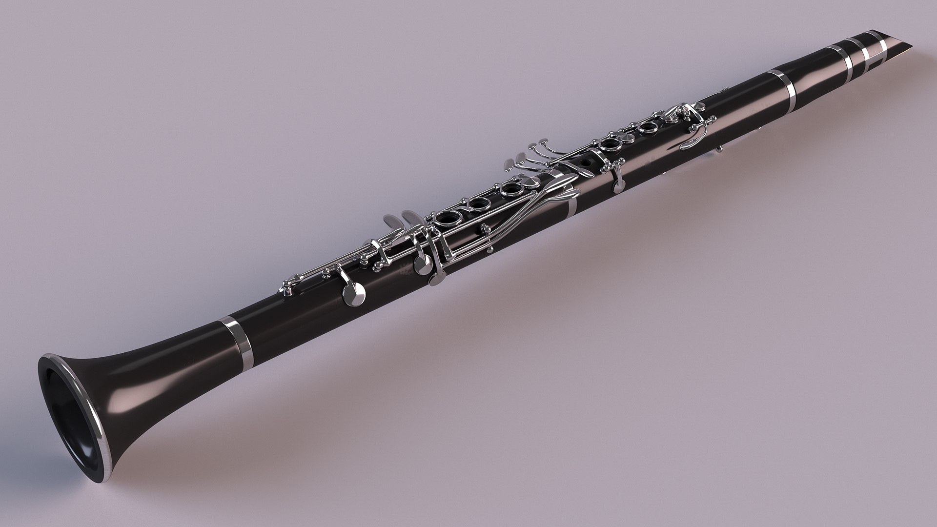 3D Clarinet With Silver Keys - TurboSquid 2171897
