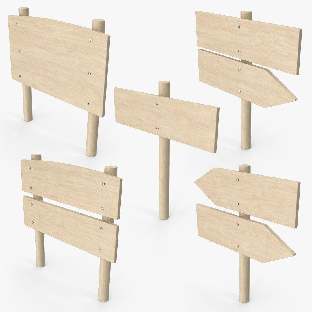 3D model Wooden Signboards - TurboSquid 1856740