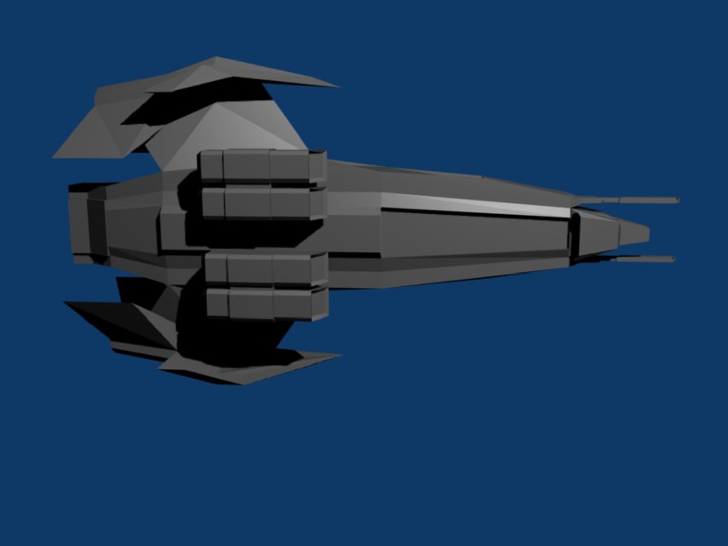 Free Starship Fighter Spacecraft 3d Model