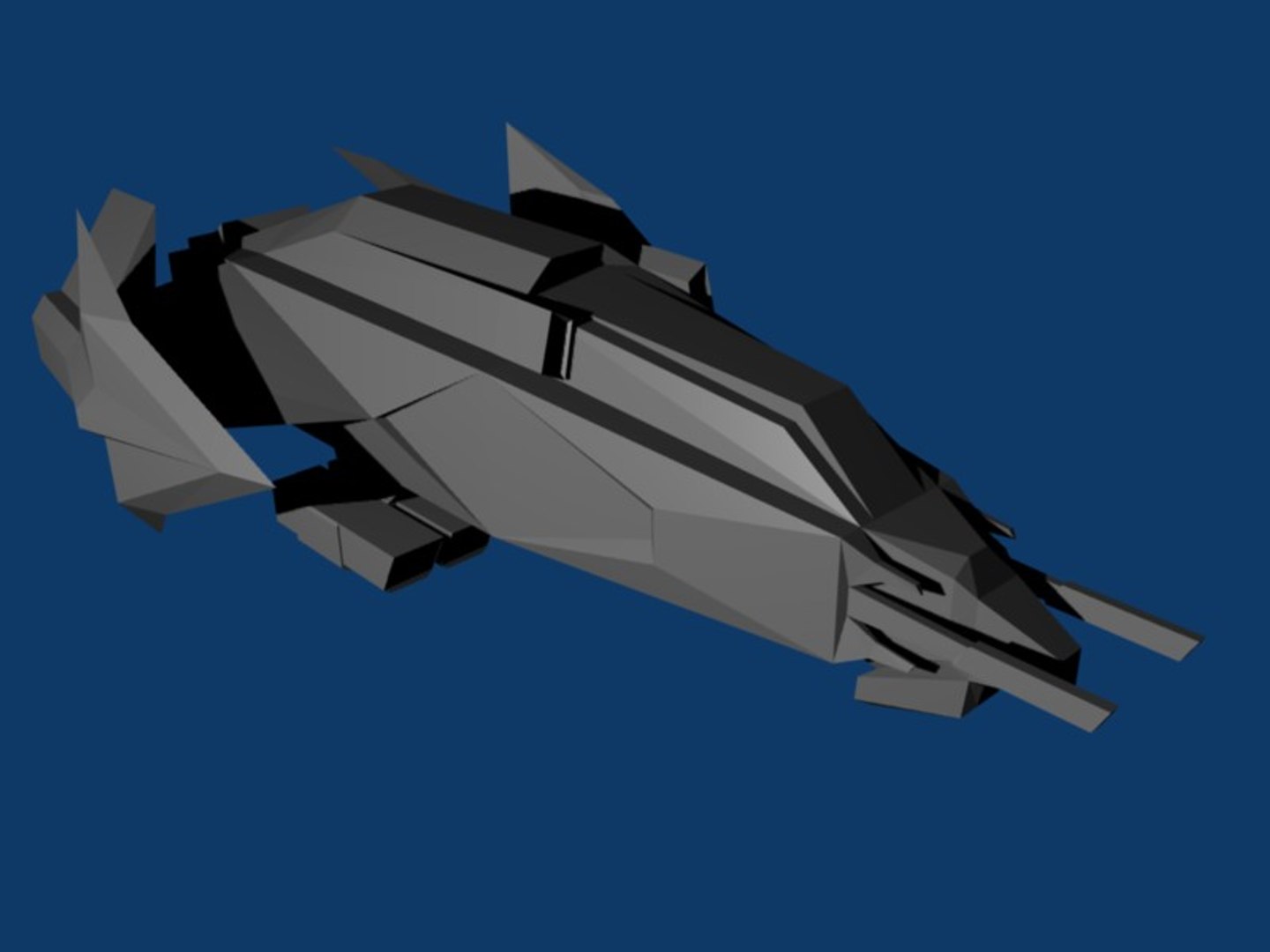 Free Starship Fighter Spacecraft 3d Model