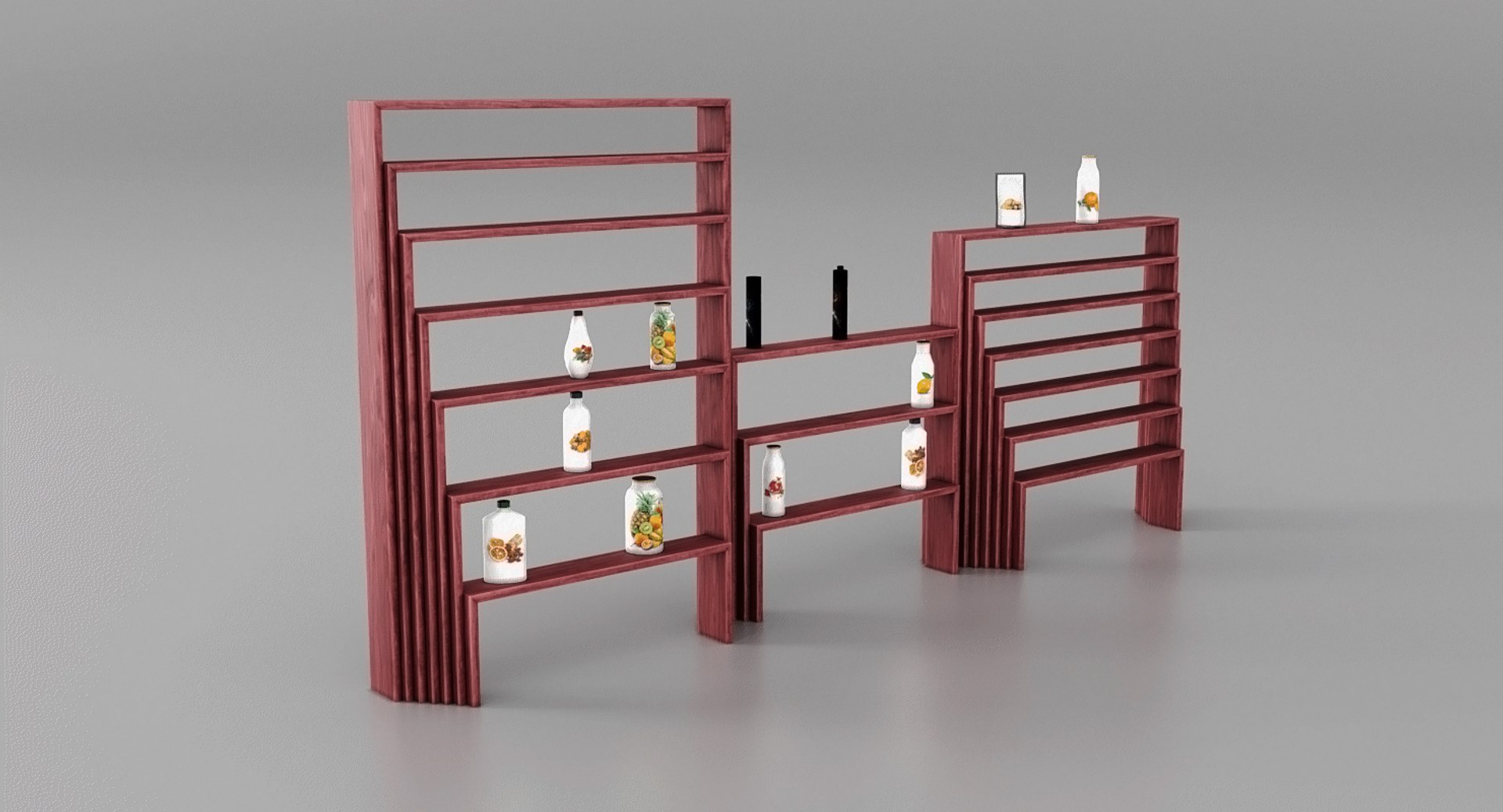 Shop shelves 3D model - TurboSquid 1308136