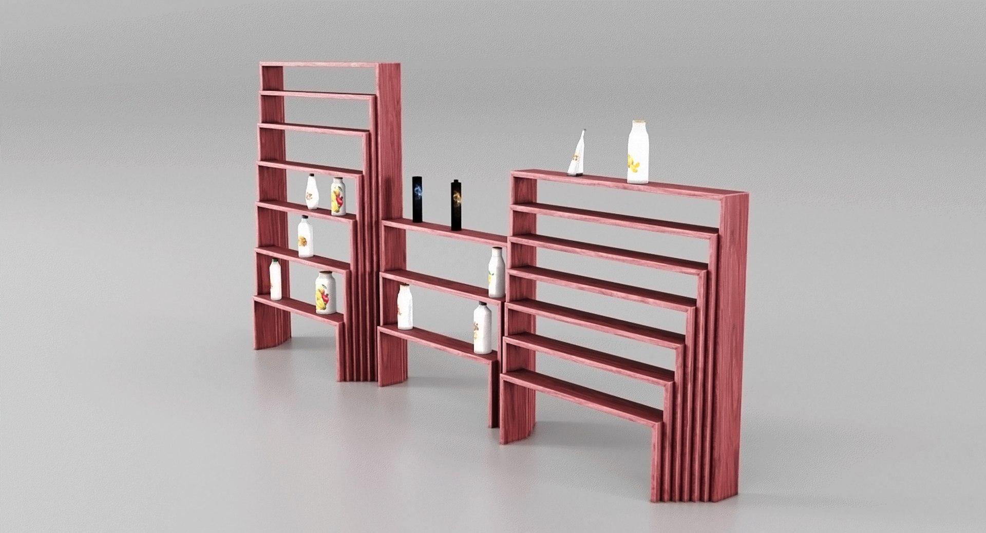 Shop shelves 3D model - TurboSquid 1308136