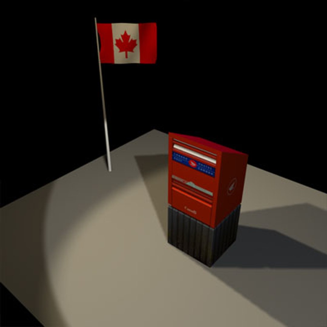 3d Model Canada Mail Box 01