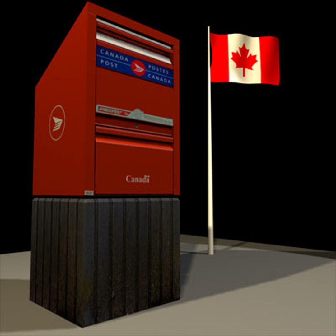 3d Model Canada Mail Box 01