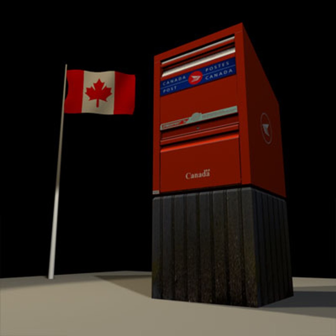 3d Model Canada Mail Box 01