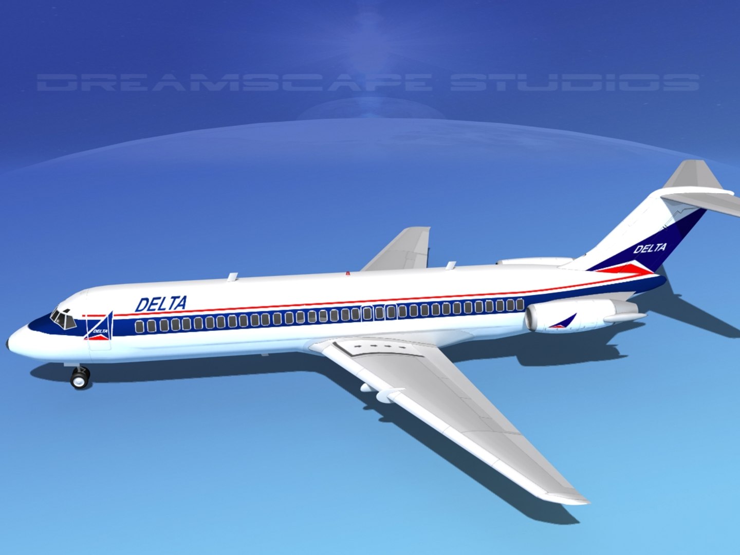 3d Model Dc-9-30 Dc-9