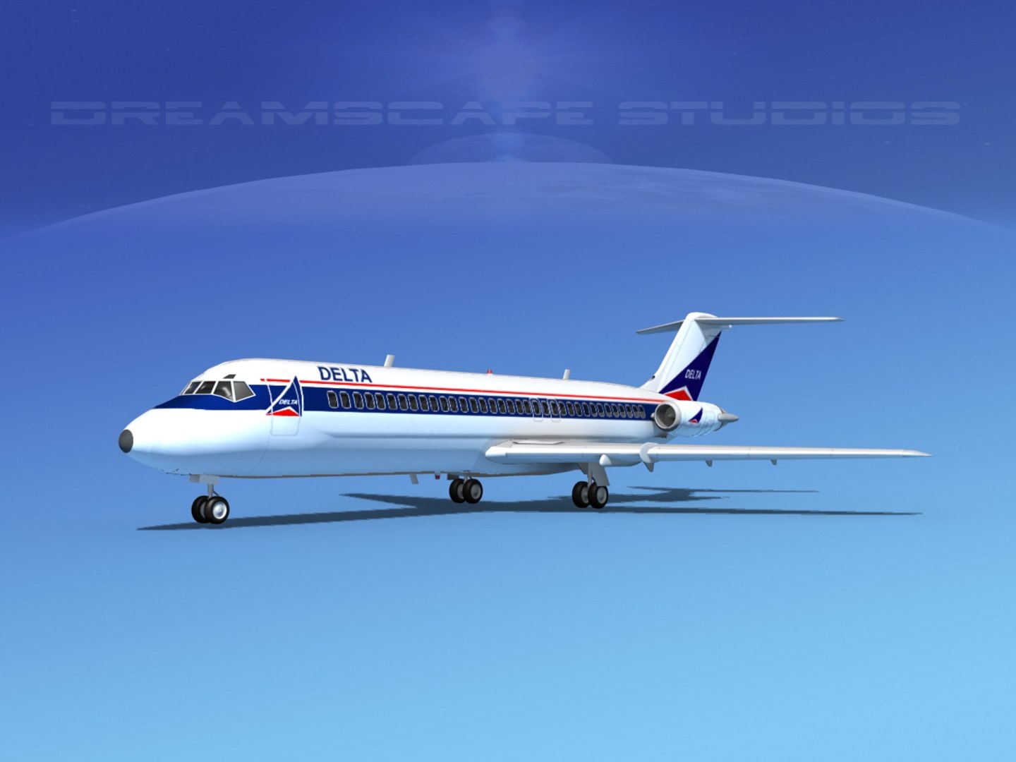 3d Model Dc-9-30 Dc-9