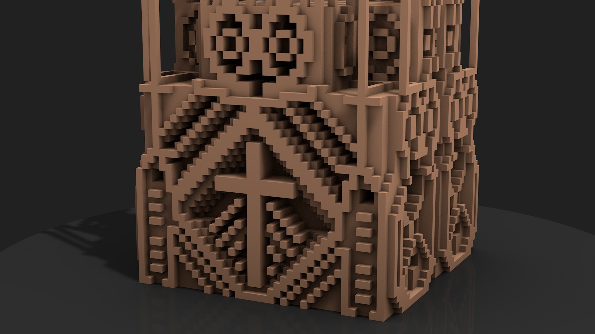 3D Pixel church voxel model - TurboSquid 1808020