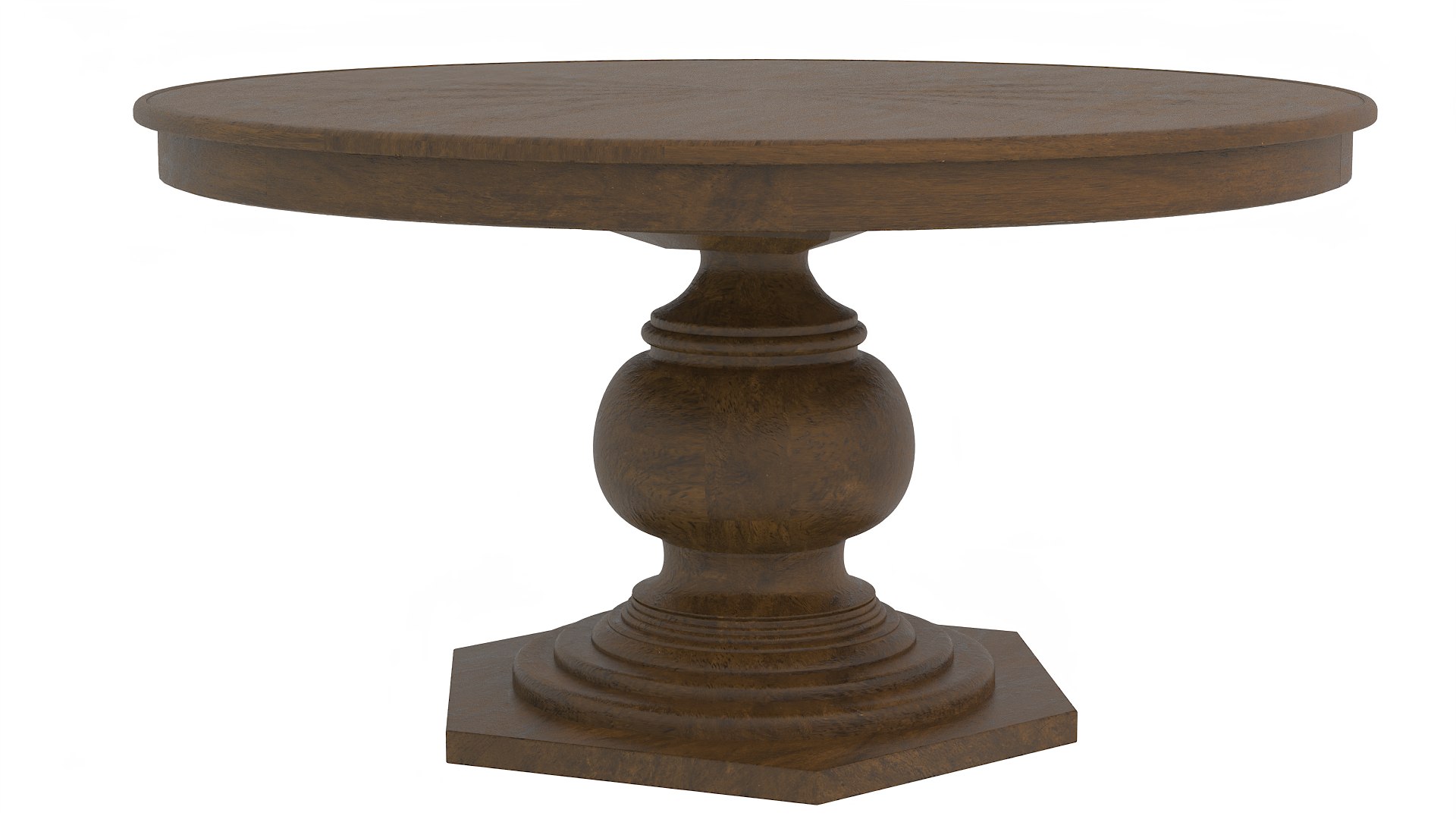 Padilla Dining Wood Round Table 3D Model - TurboSquid 2205697