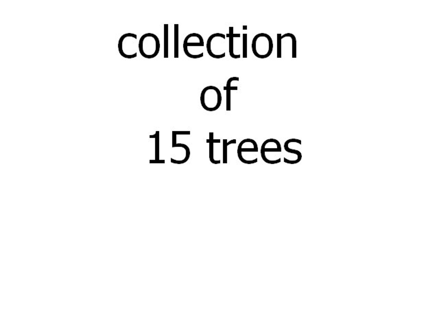 15 Trees 3d Model