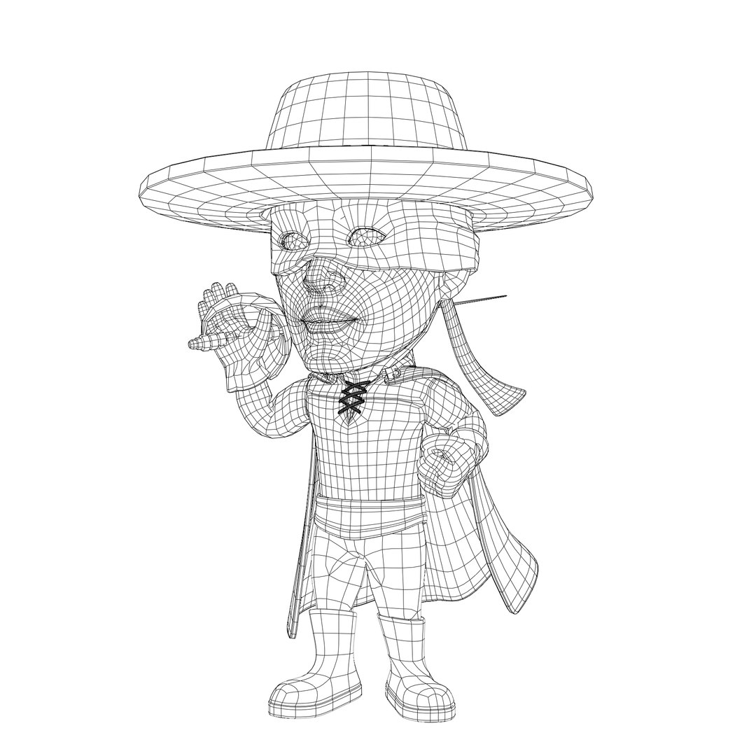 3D Zorro Chibi Rigged 3d Model - TurboSquid 2516038