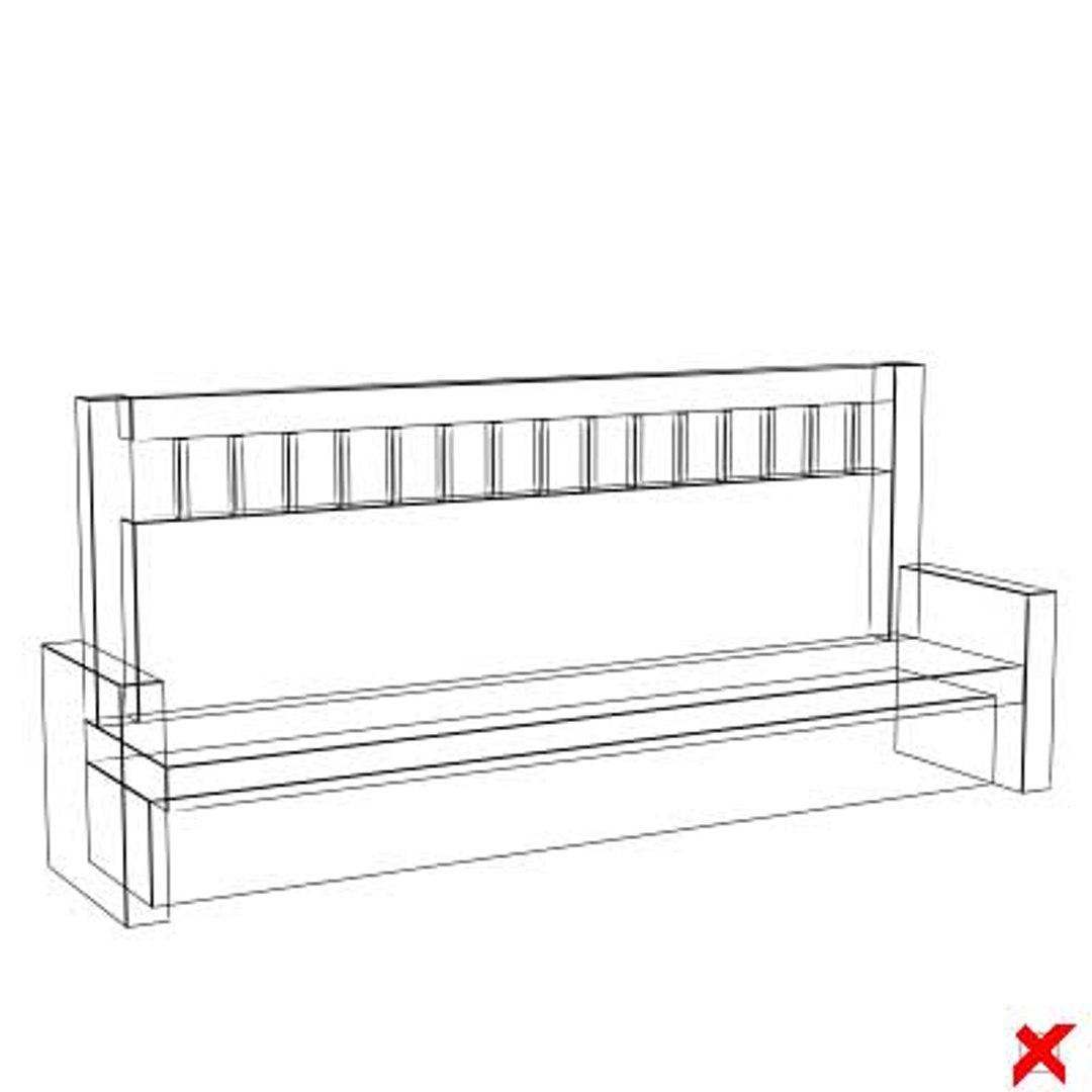 Bench Chair 3D Model - TurboSquid 255486