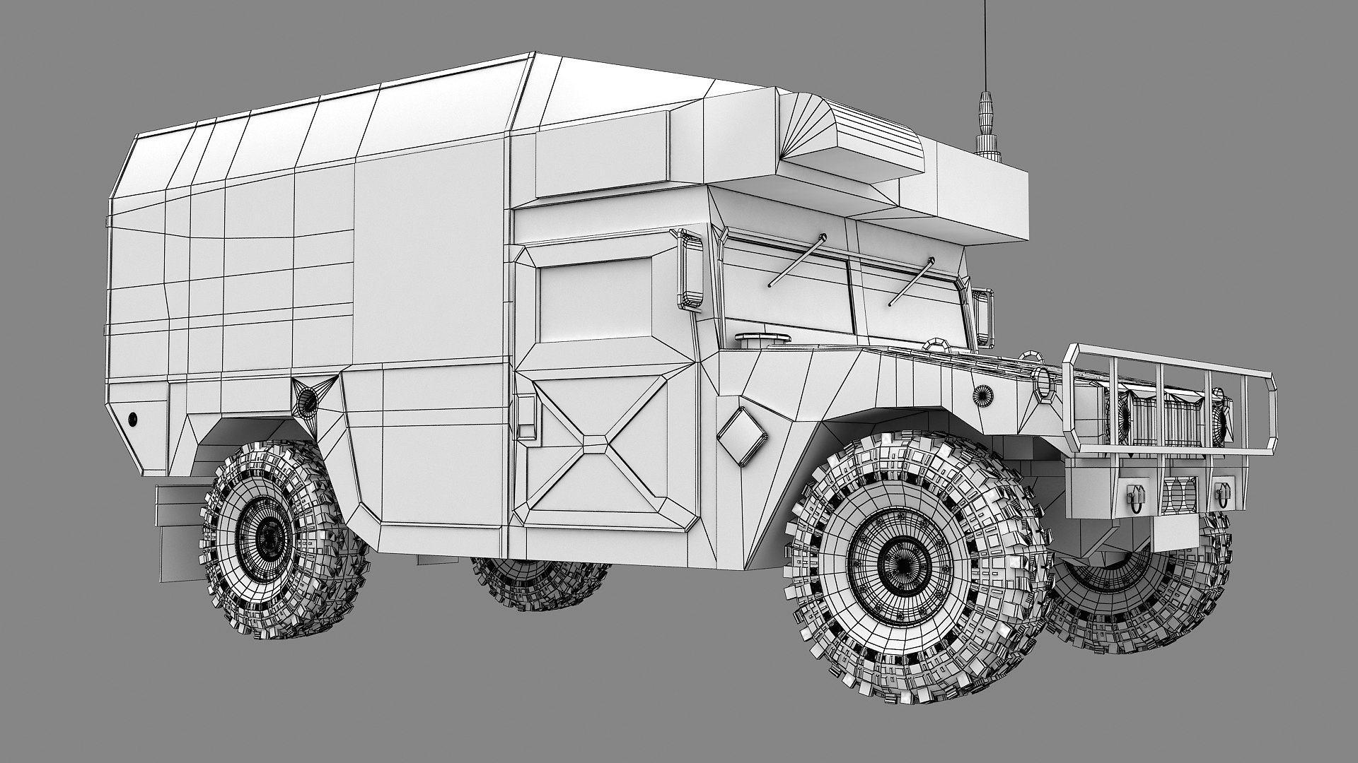 3D Model Military Ambulance HMMWV M997 Low Poly - TurboSquid 1865236