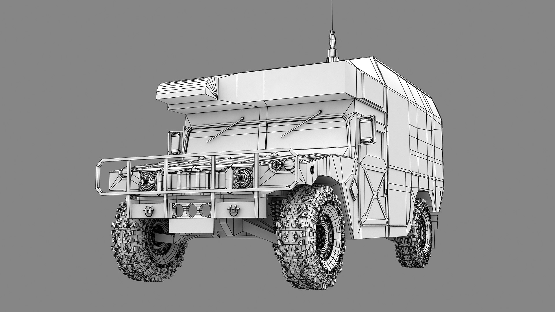 3D Model Military Ambulance HMMWV M997 Low Poly - TurboSquid 1865236