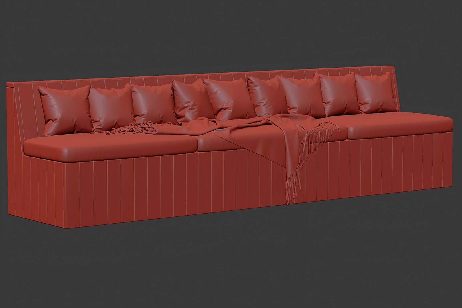 3D Eric Wooden Large Restaurant Sofa SD24 By Bpoint Design - TurboSquid 2021857