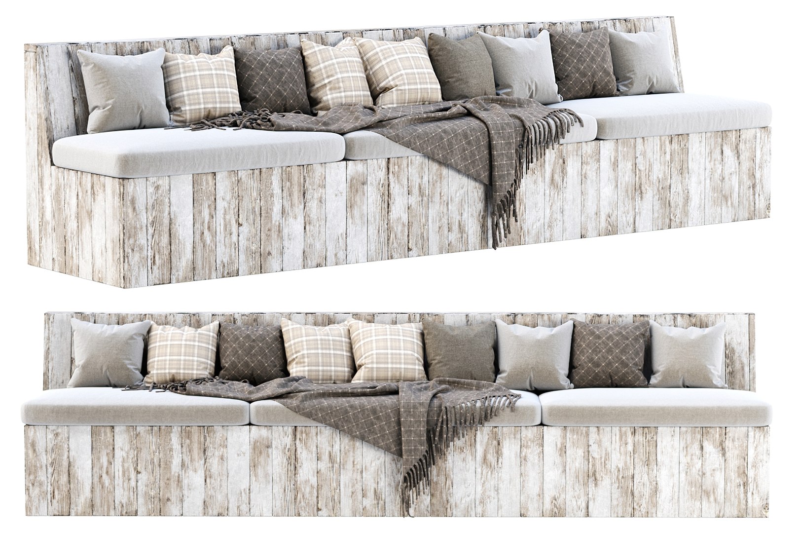 3D Eric Wooden Large Restaurant Sofa SD24 By Bpoint Design - TurboSquid ...