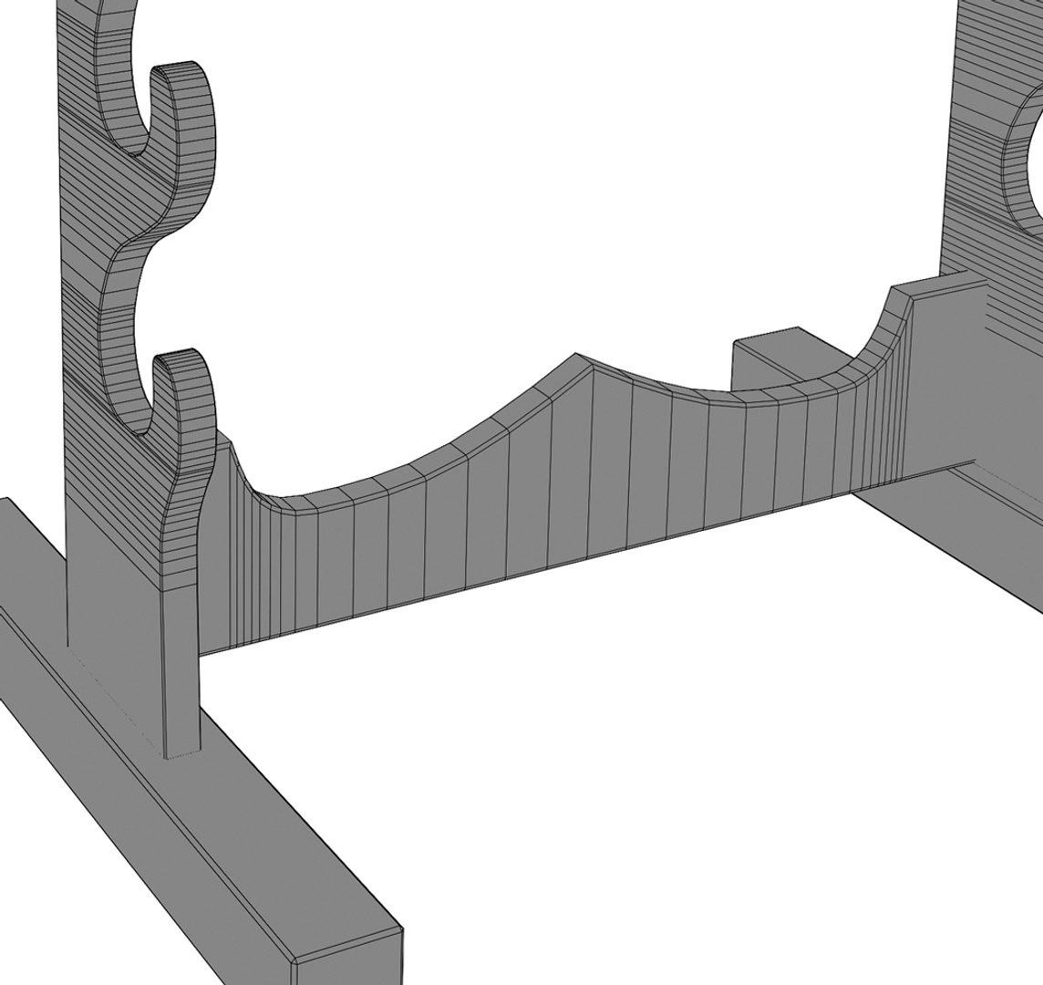 3D Japanese Weapon Stand - TurboSquid 1198017
