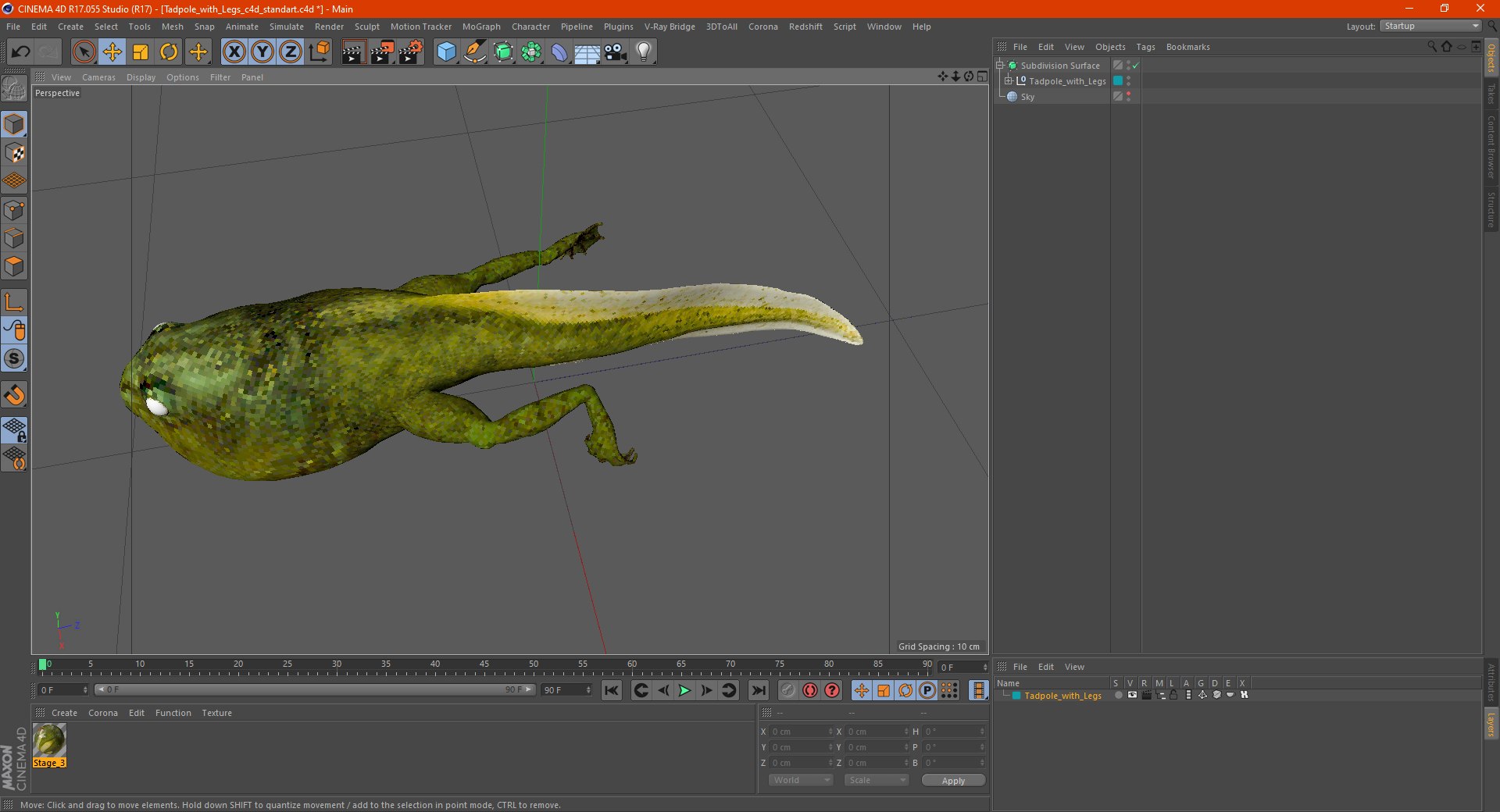 3D Tadpole with Legs model - TurboSquid 1719487