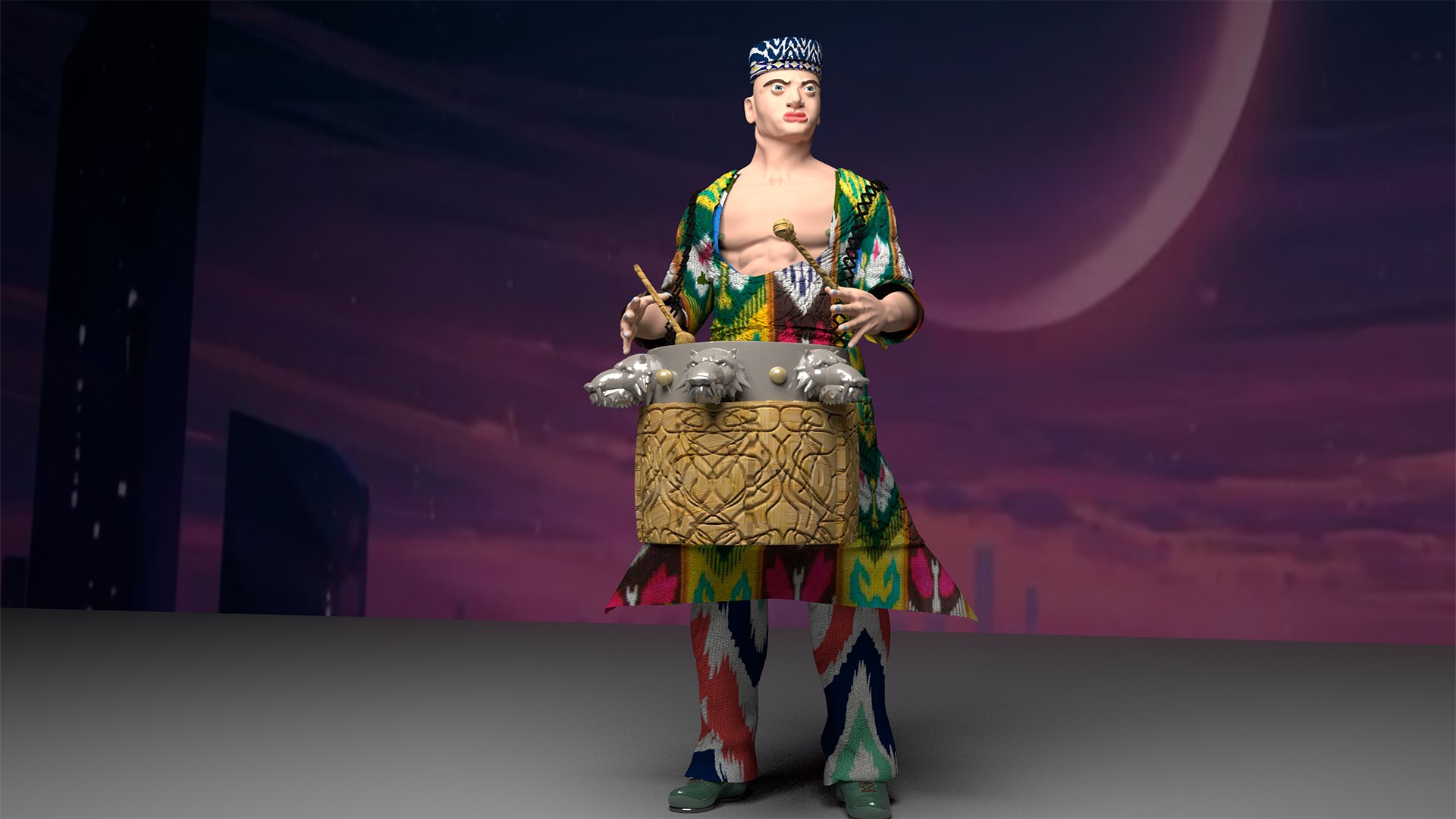 Drummer Character 3D Model - TurboSquid 2248416