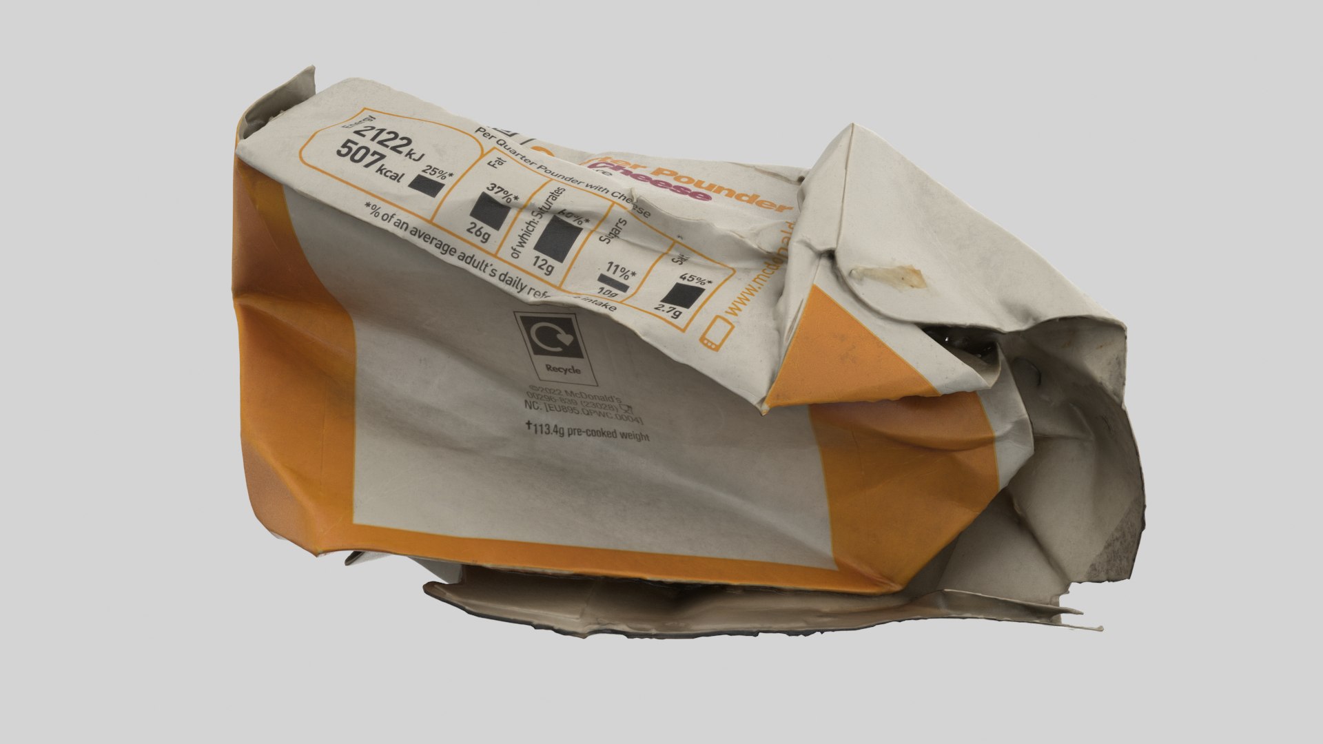 3D Model Fast Food Trash Burger Box - TurboSquid 1961353