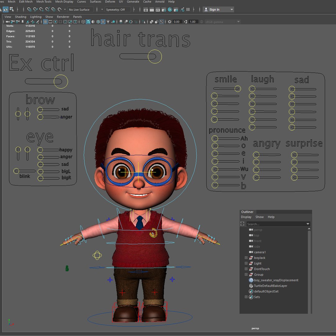 Boy Expressions 3D Model - TurboSquid 1417784