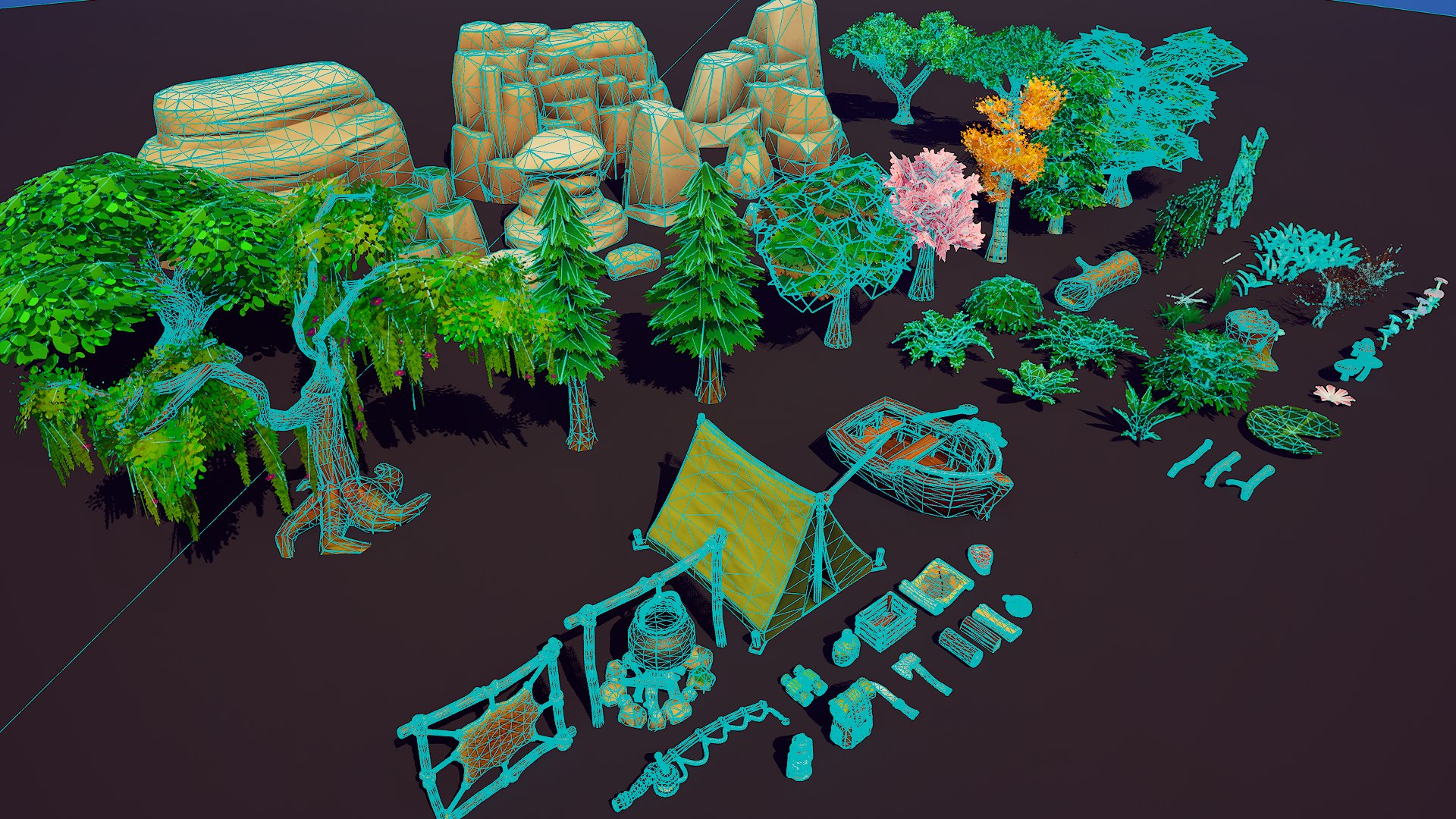 EMBERLIGHT - Stylized Camp Pack - Unreal And Unity Assets 3D Model ...