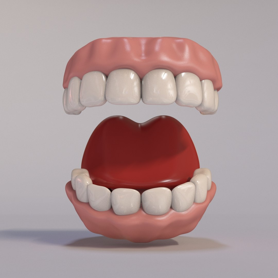 3d Model Cartoon Teeth
