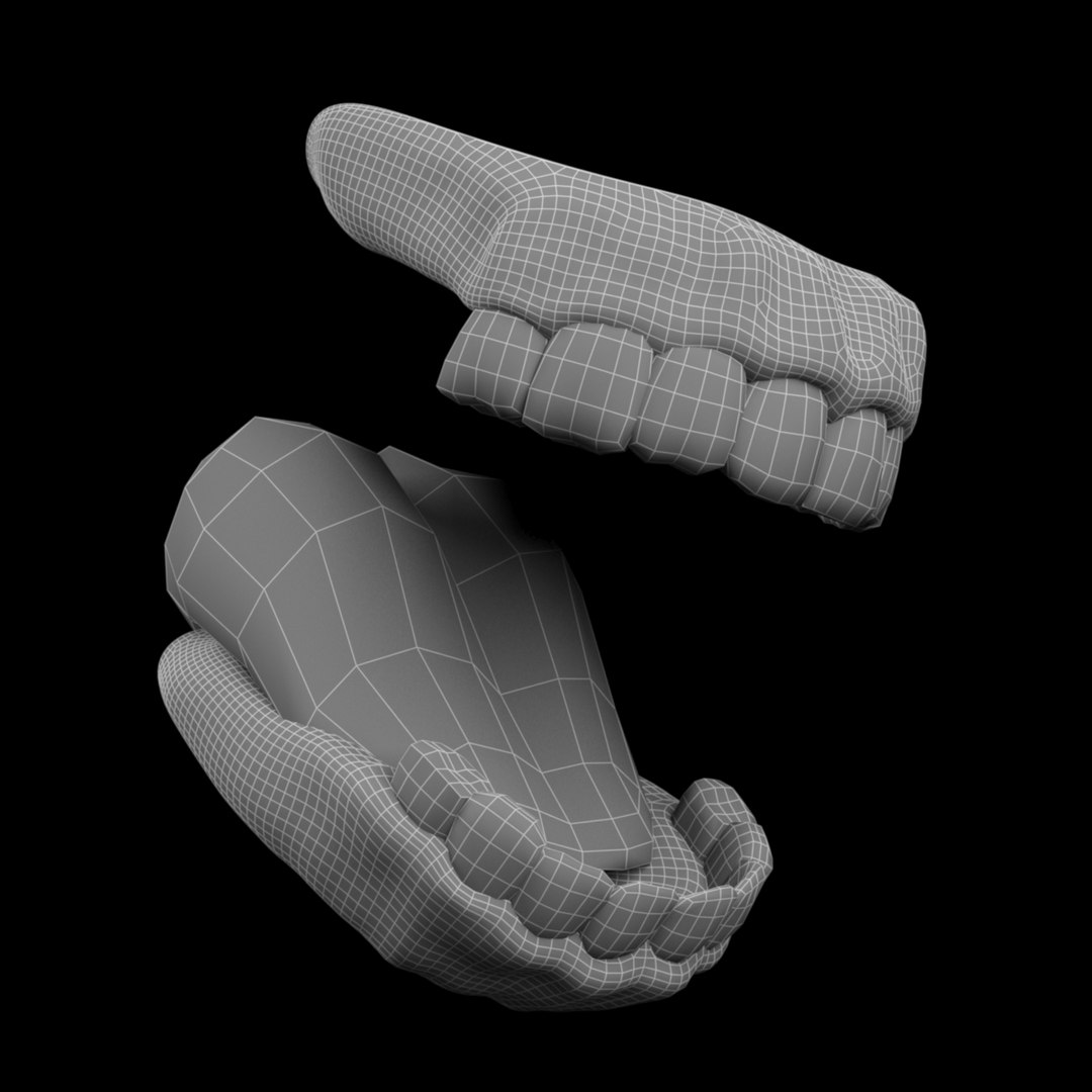 3d Model Cartoon Teeth