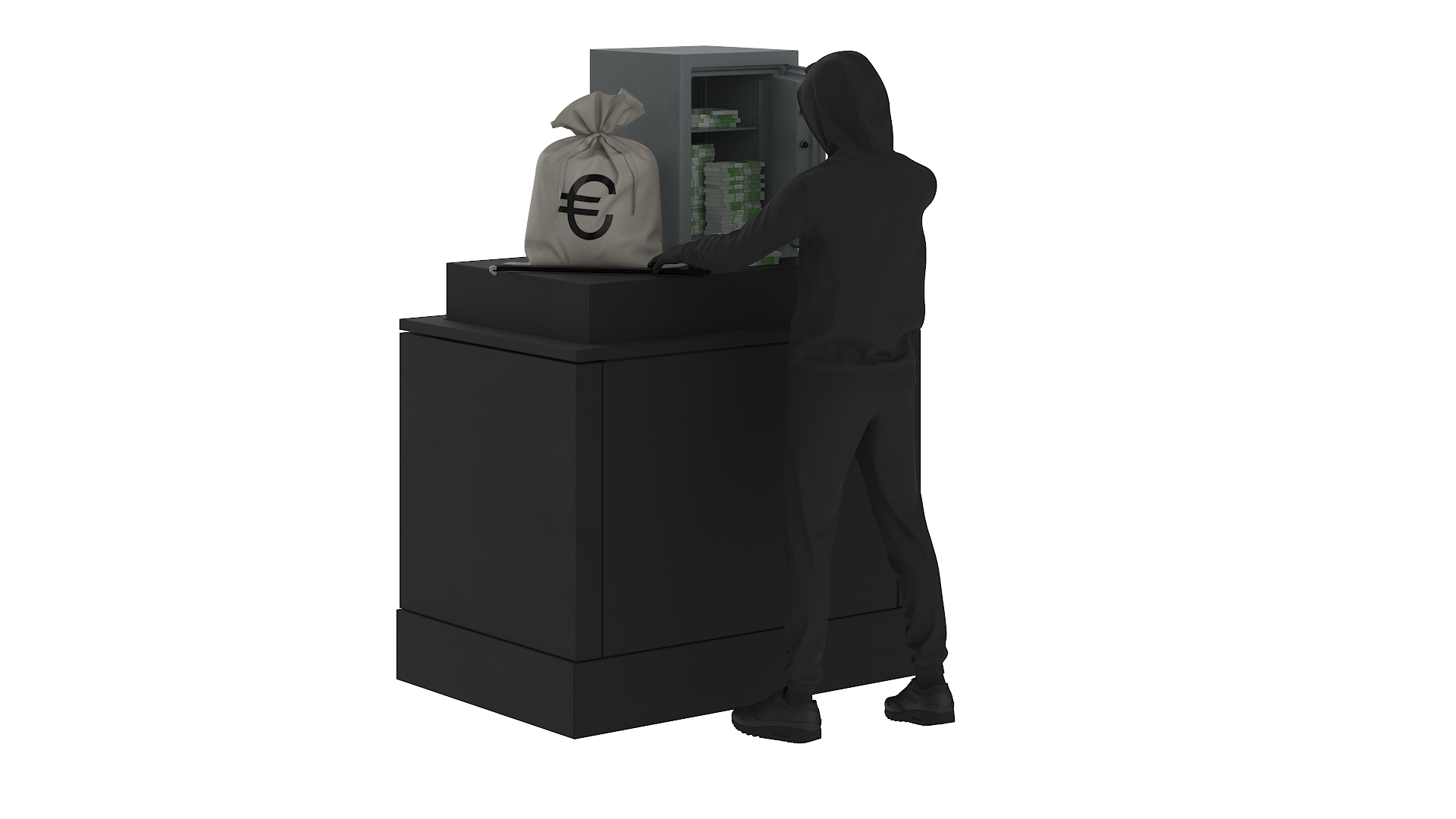 3D Thief Robbing Safe Model - TurboSquid 2341206