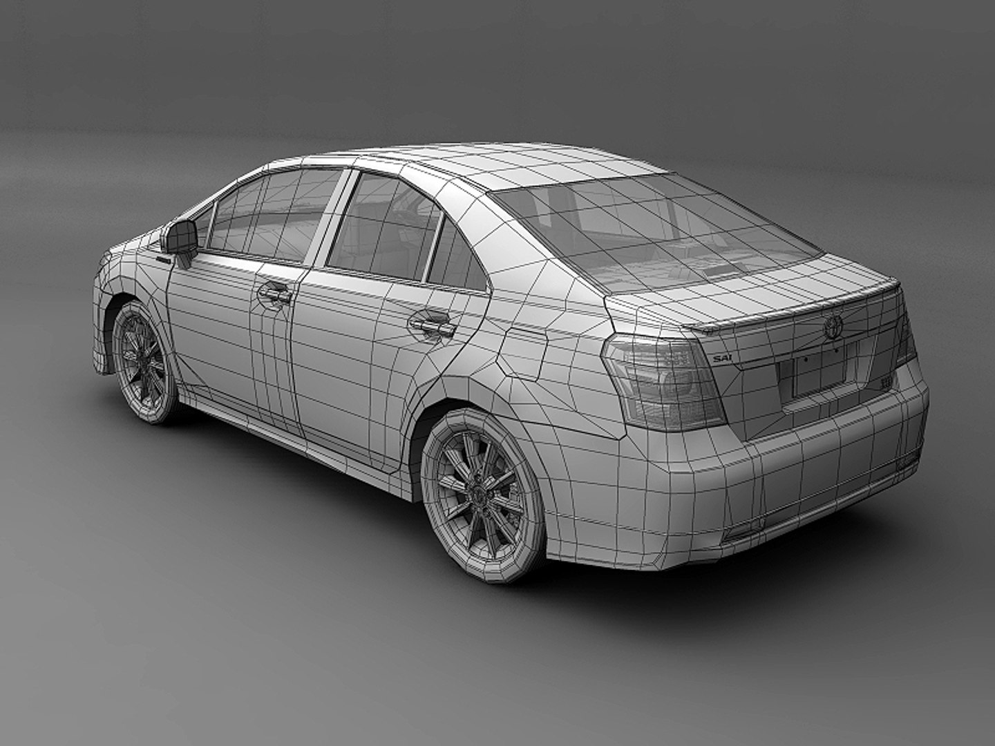 3d model of toyota sai hybrid