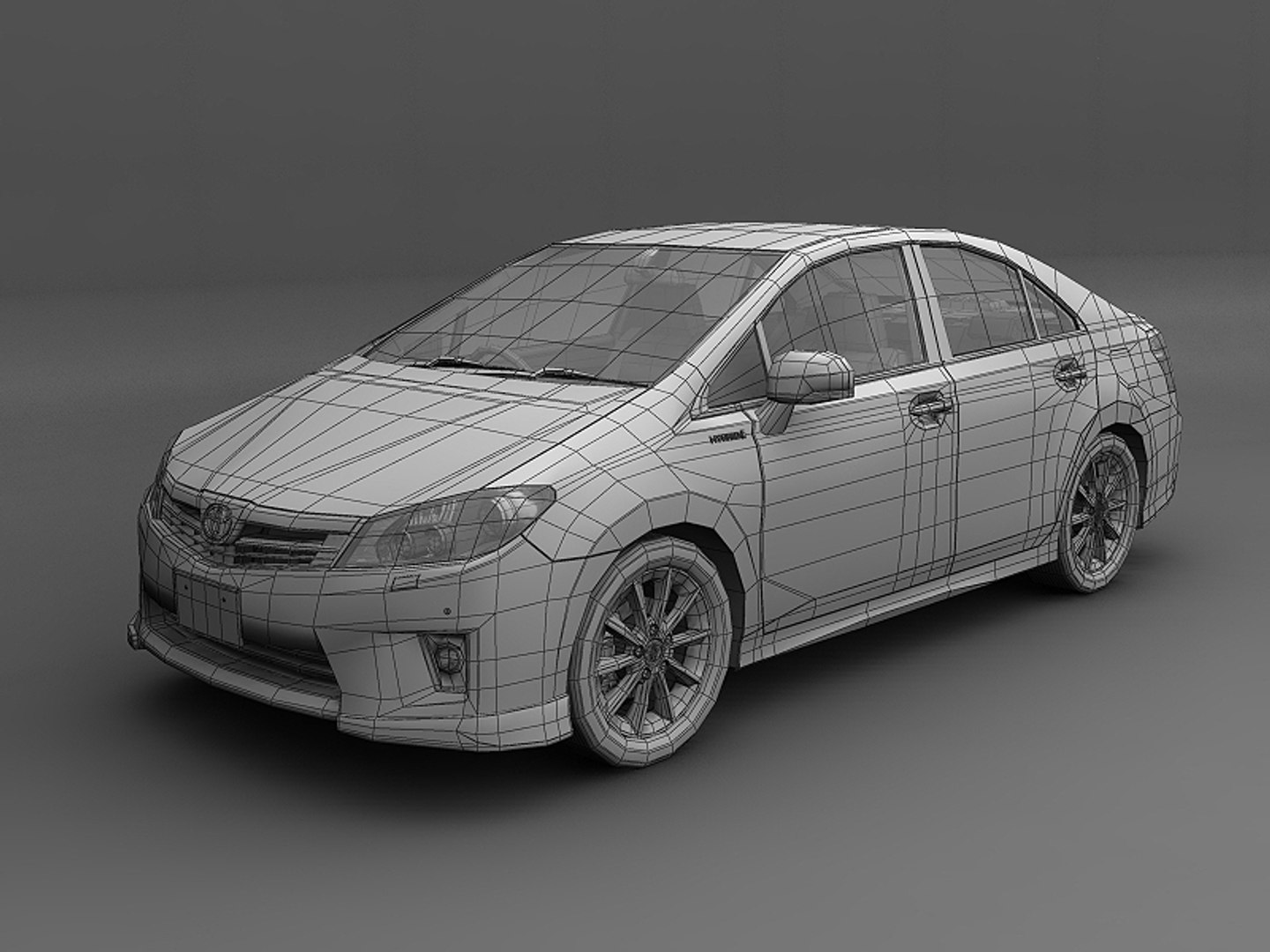 3d model of toyota sai hybrid