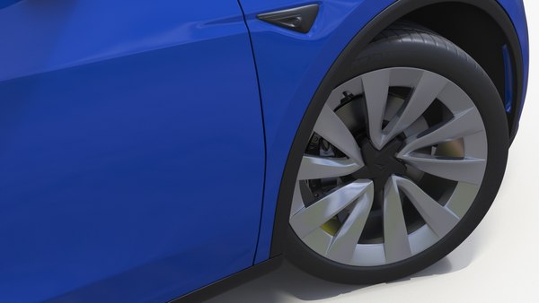 modelo 3d Tesla Model Y Juniper 2025 azul preparado para Cinema 4D ...