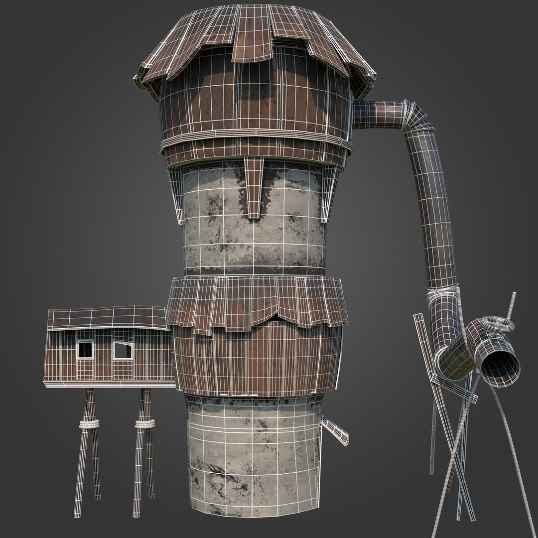 Old Water Tank 3D Model - TurboSquid 2324726
