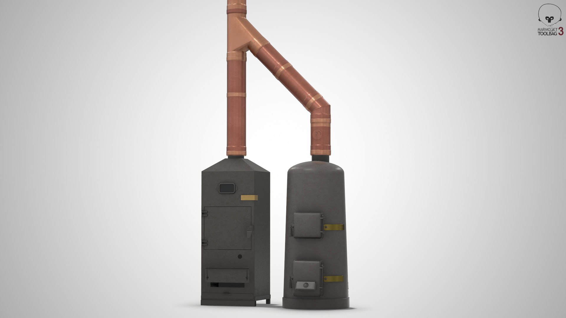 Papal Conclave Stoves With Chimney PBR 3D Model - TurboSquid 2435861