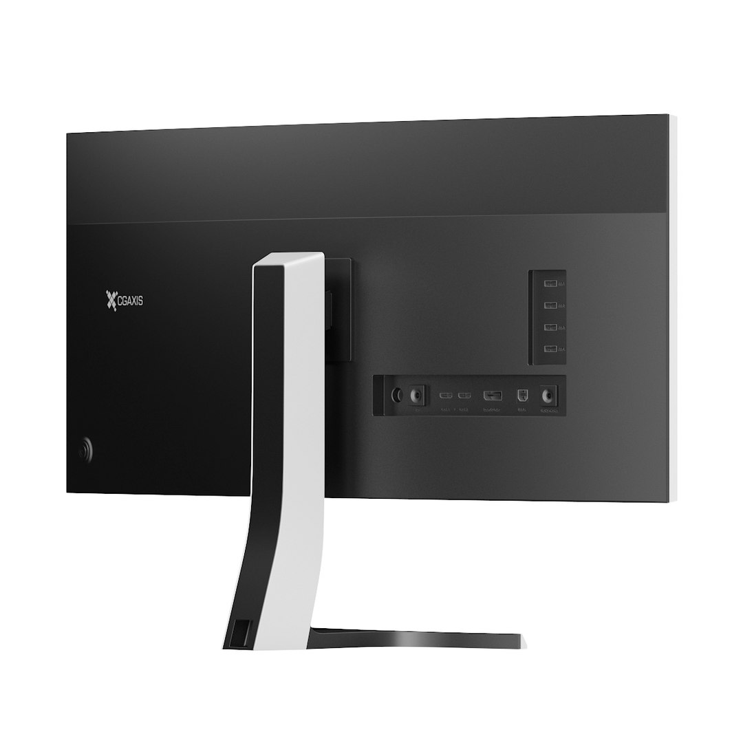 3d model of panoramic computer monitor