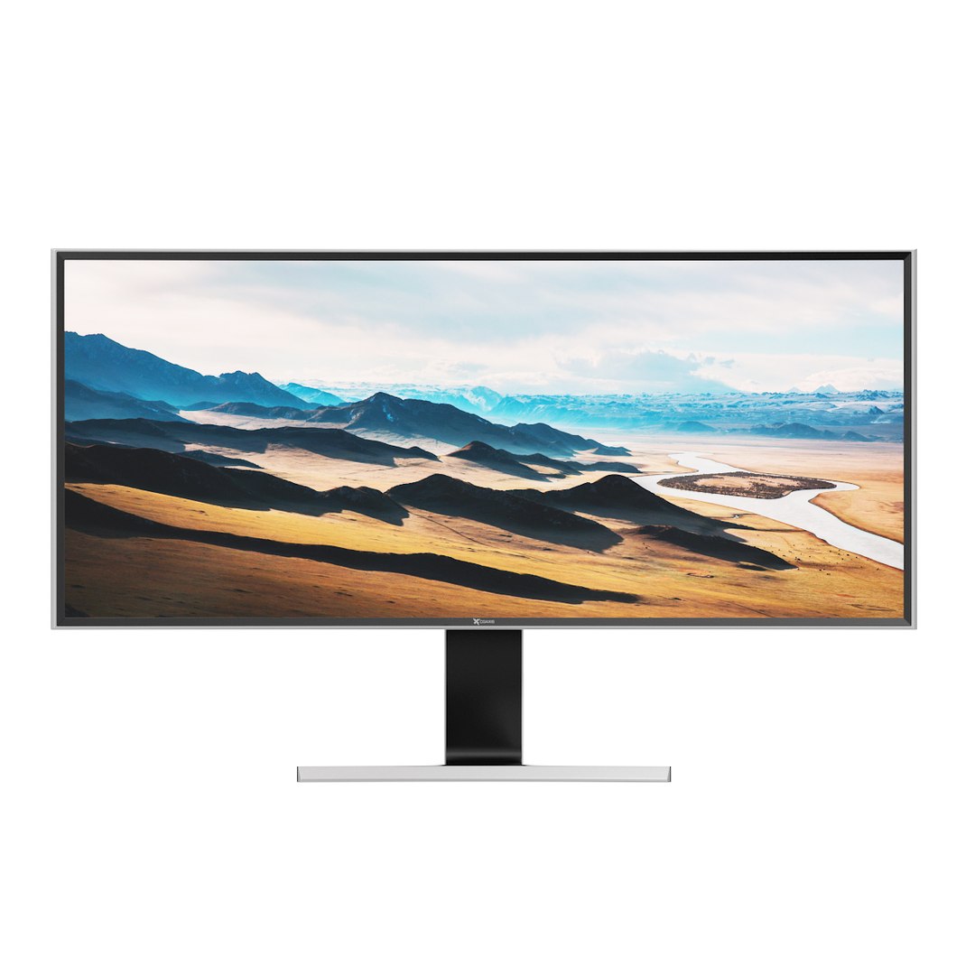 3d model of panoramic computer monitor