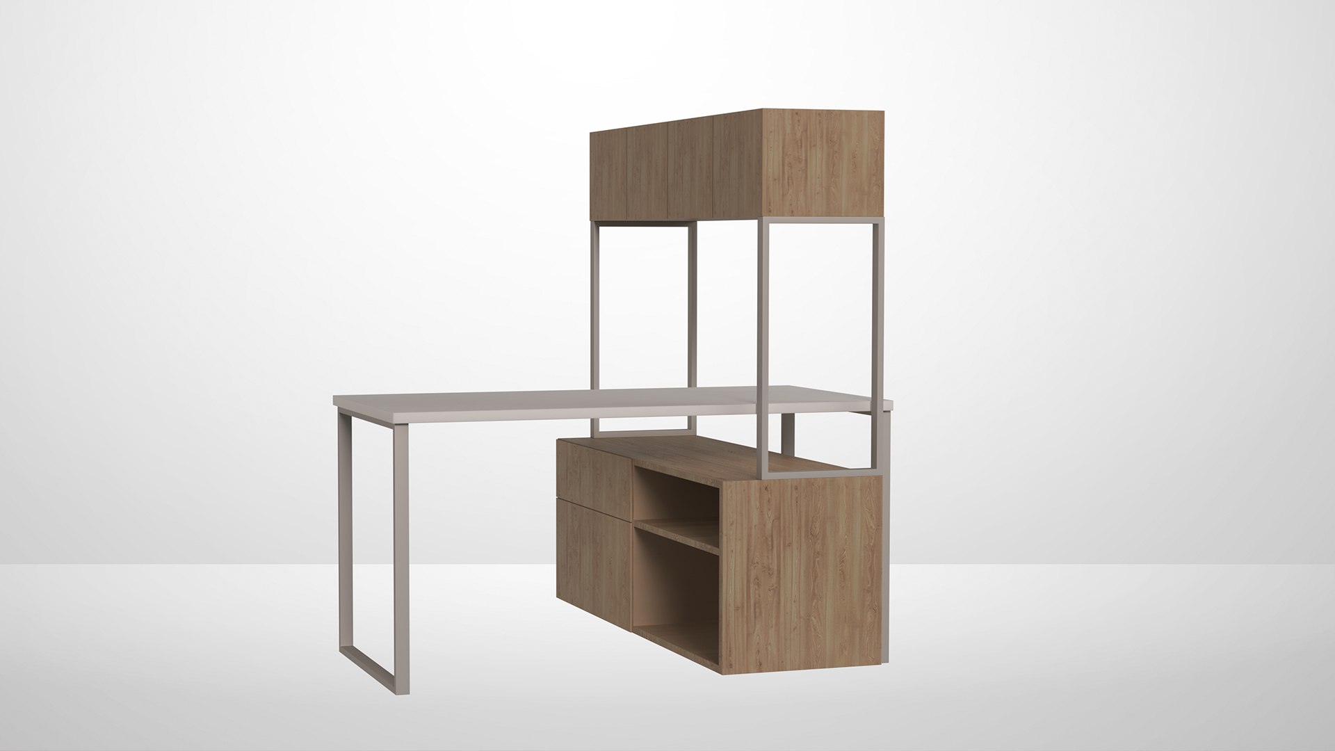 3D Voi Combact Desk L Shape Model - TurboSquid 2138960