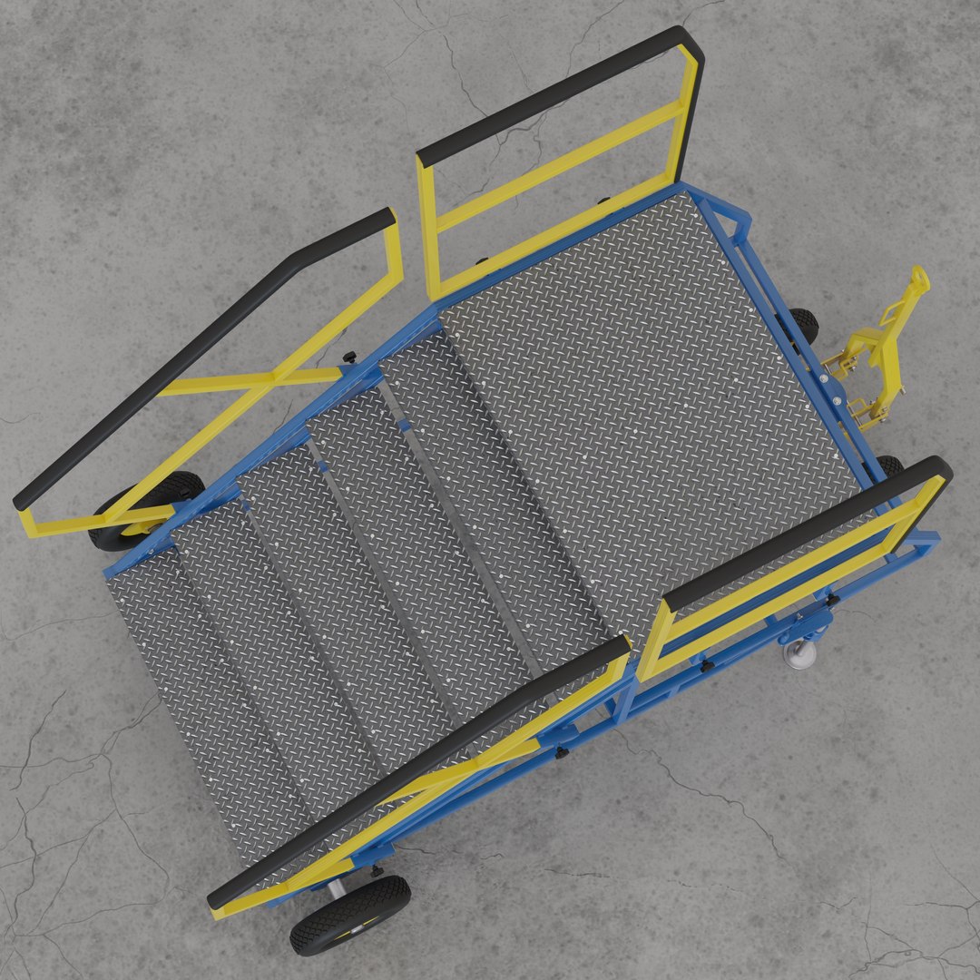 3D Industrial Step On Wheels - TurboSquid 2040539