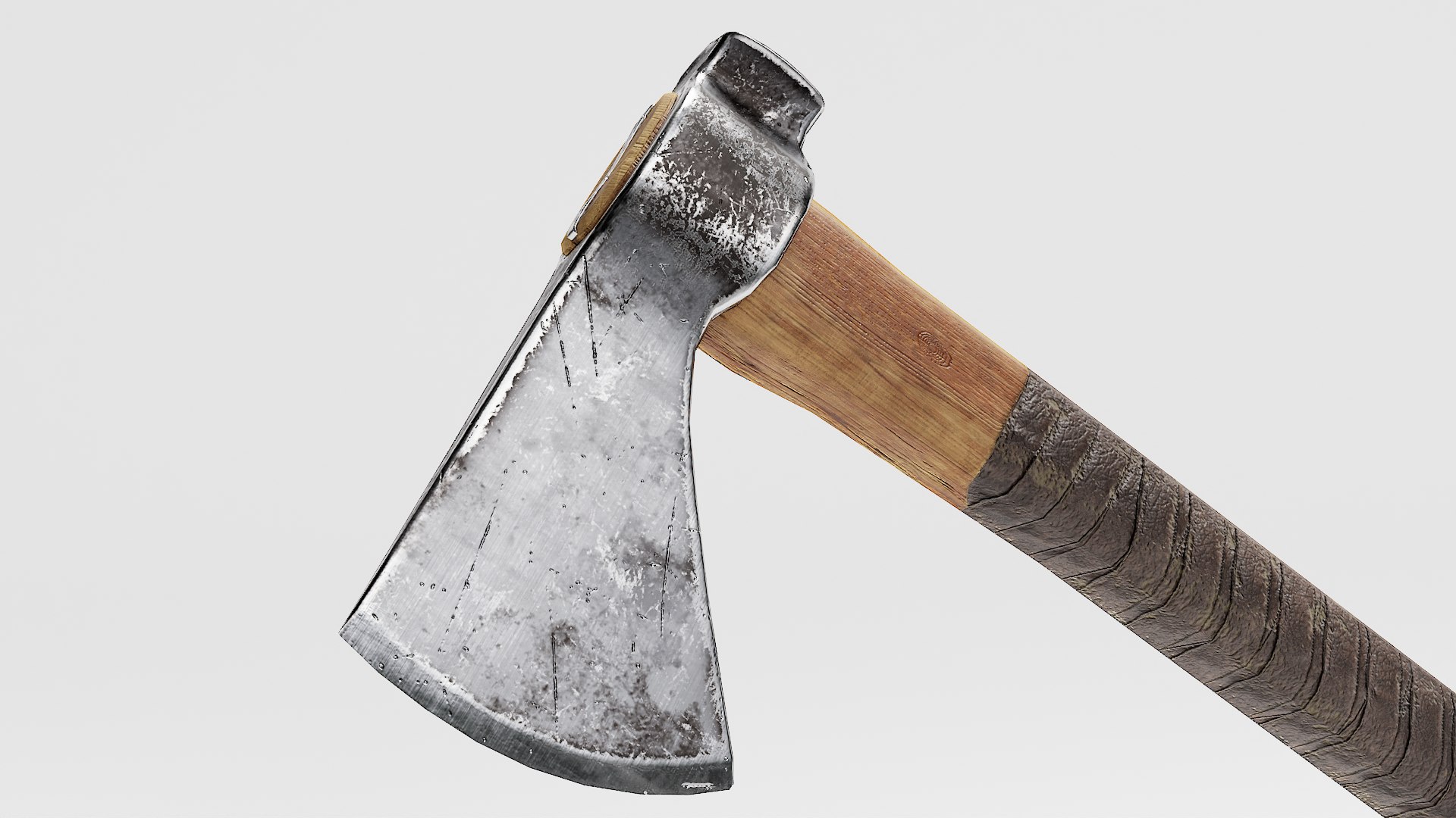3D Crafted Scratched Iron Hatchet Axe Tool Er1 Model - TurboSquid 1963004
