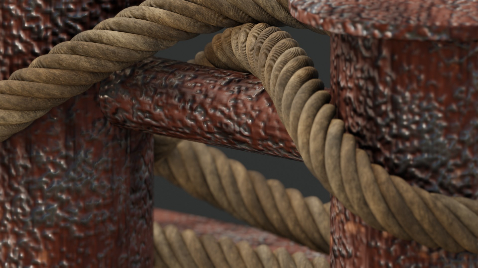 Mooring Sea Bollard Rope 3D Model - TurboSquid 1414239