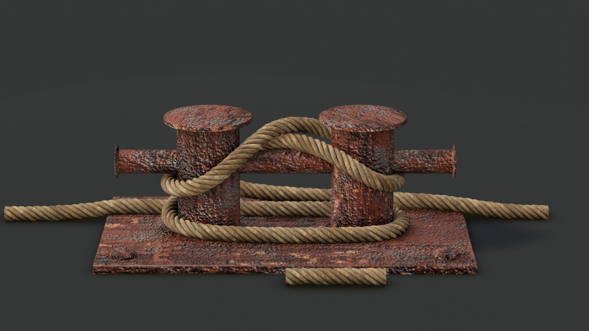 Mooring Sea Bollard Rope 3D Model - TurboSquid 1414239