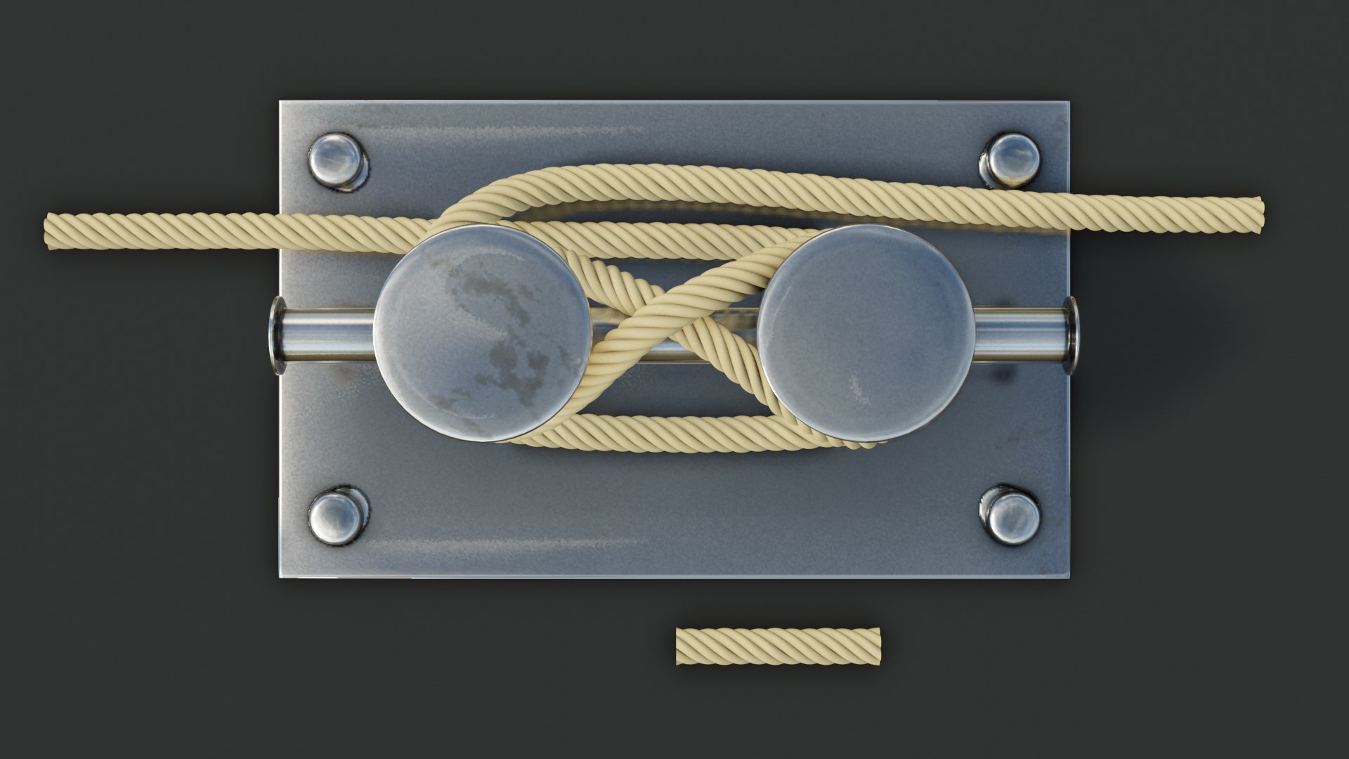 Mooring Sea Bollard Rope 3D Model - TurboSquid 1414239