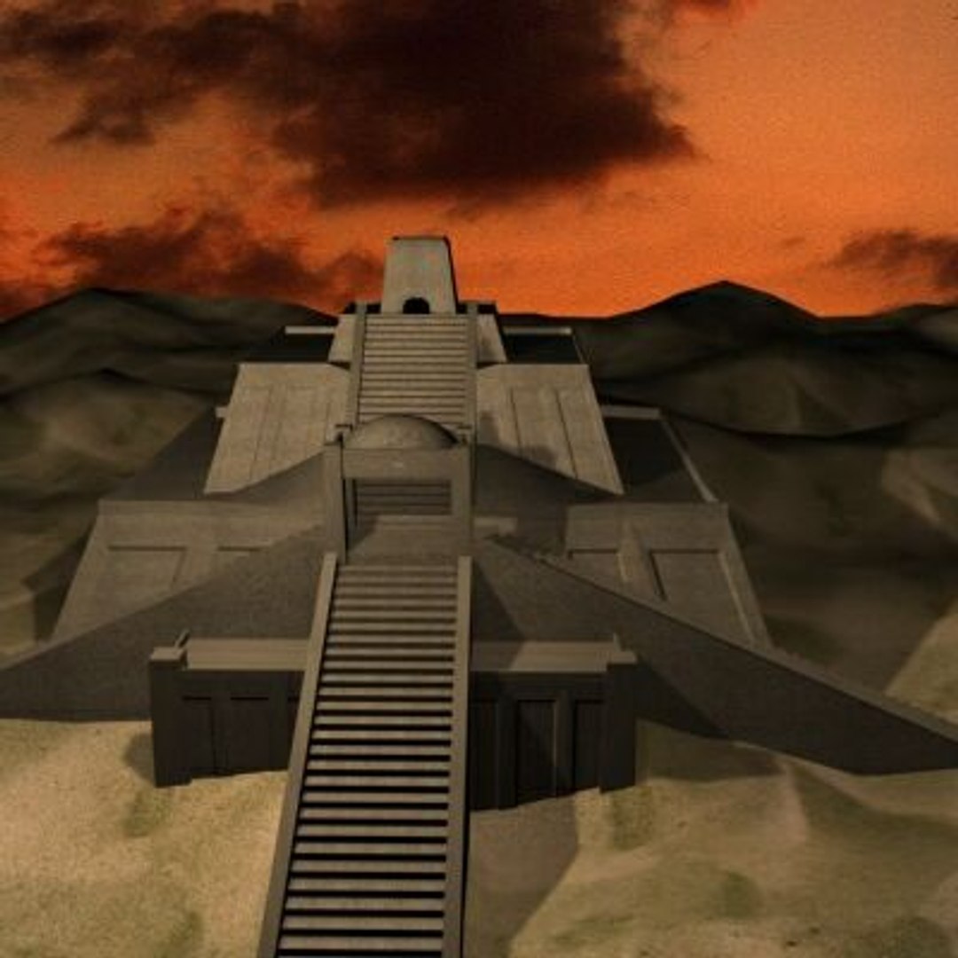 ancient structure zigurat 3d model