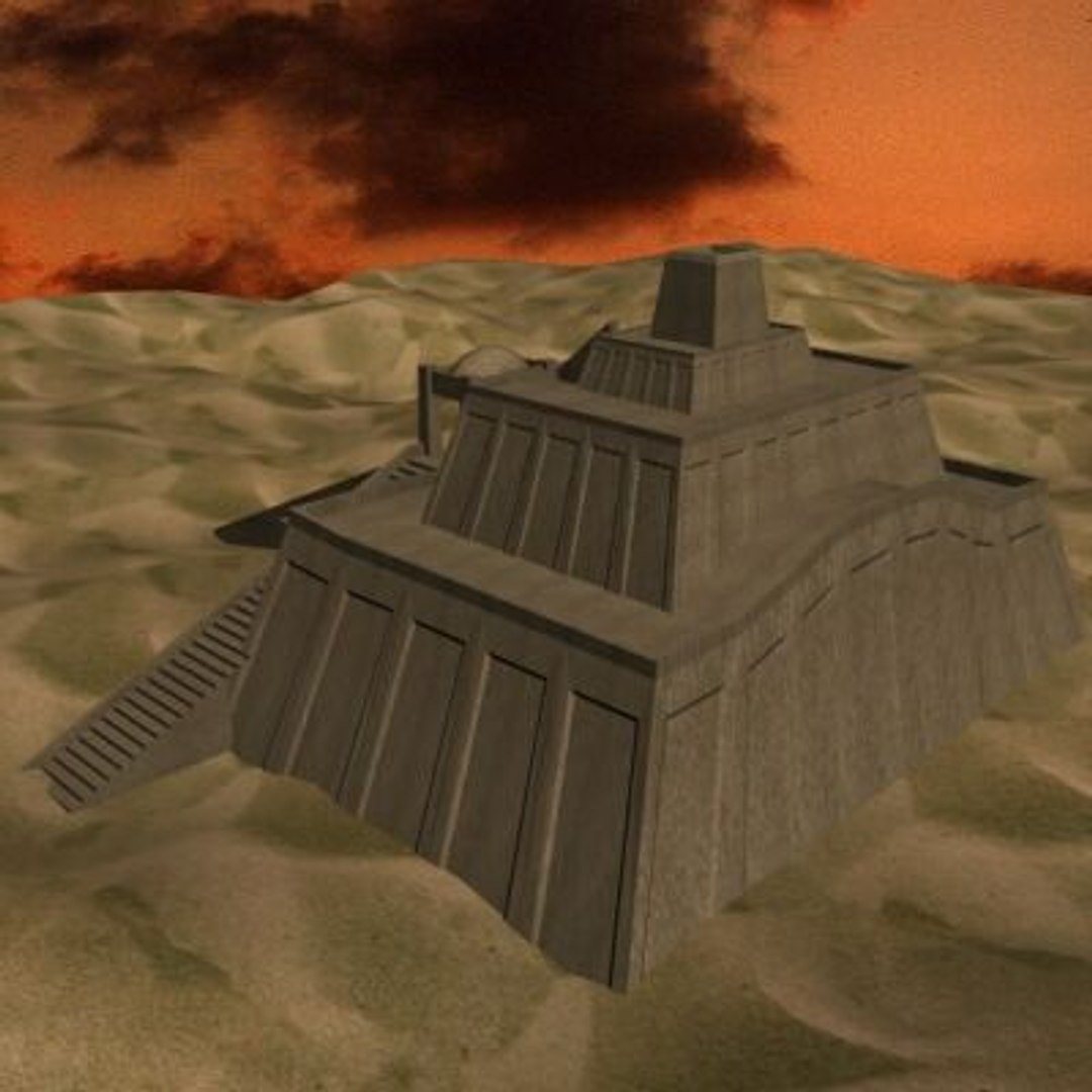 ancient structure zigurat 3d model